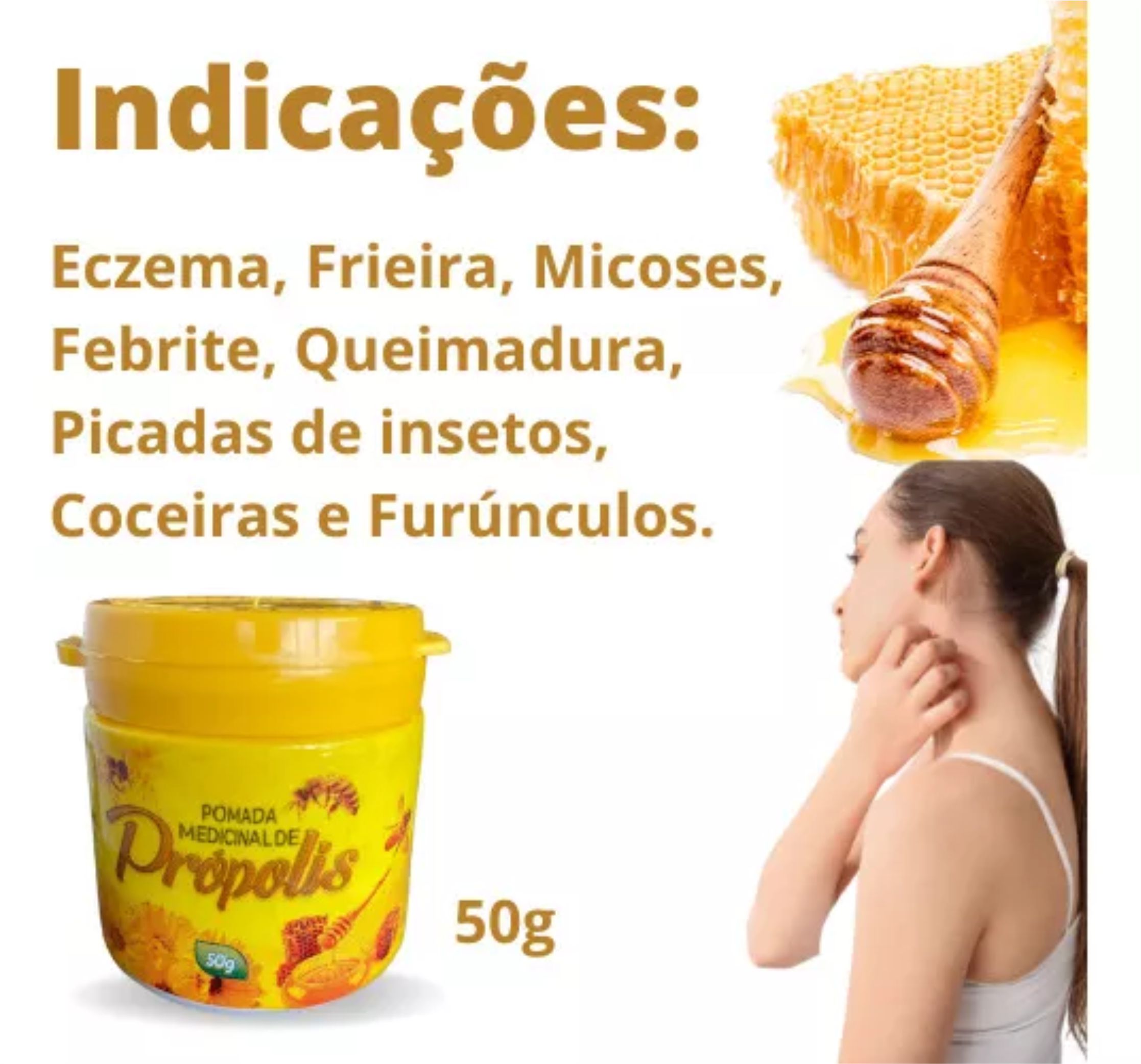 Pomada Medicinal De Própolis Pura 50g – Creme Concentrado – Mappin Store